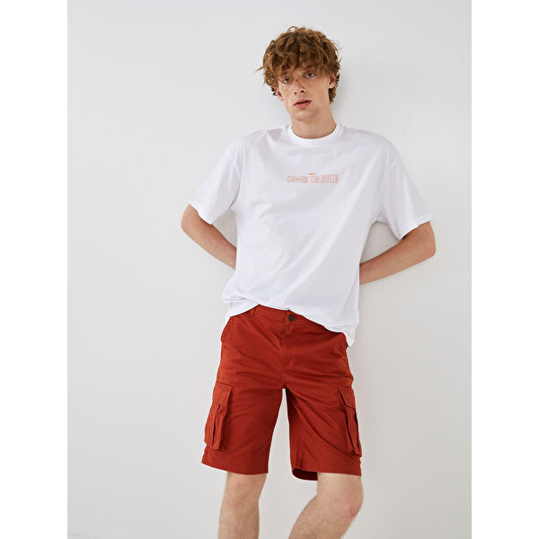 XSIDE Standart Kalıp Gabardin Erkek Kargo Şort