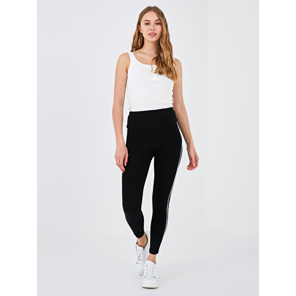 LCW ACTIVE Beli Lastikli Transparan Kumaş Detaylı Kadın Spor Tayt LCW ACTIVE Beli Lastikli Transparan Kumaş Detaylı Kadın Spor Tayt