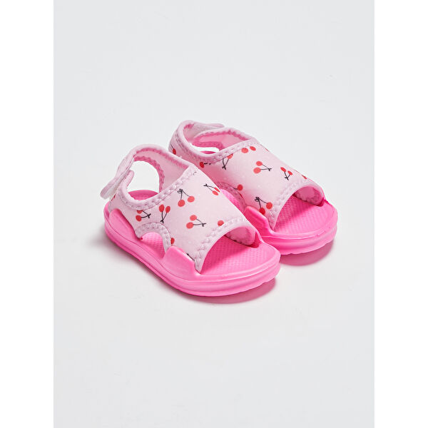 Baskılı Kız Bebek Sandalet