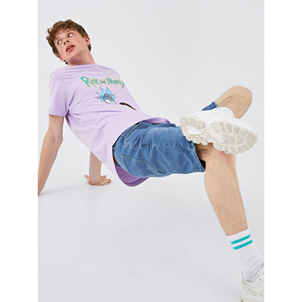XSIDE Bisiklet Yaka Kısa Kollu Rick and Morty Baskılı Penye Erkek Tişört XSIDE Bisiklet Yaka Kısa Kollu Rick and Morty Baskılı Penye Erkek Tişört