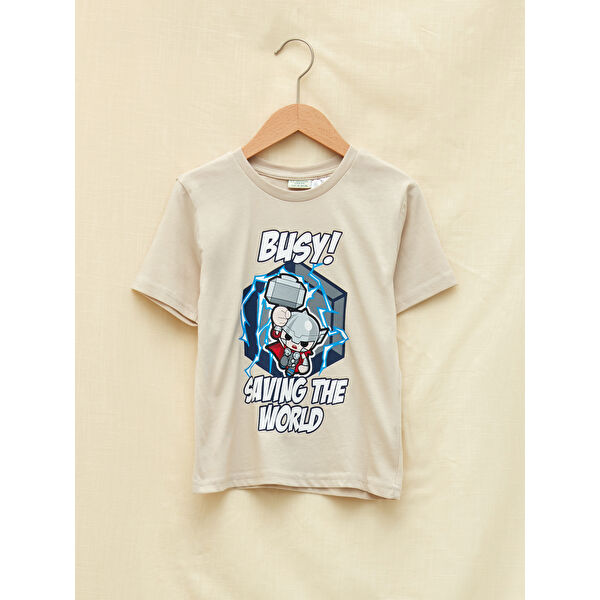 LCW GREEN Bisiklet Yaka Avengers Baskılı Kısa Kollu Organik Pamuklu Erkek Çocuk Tişört LCW GREEN Bisiklet Yaka Avengers Baskılı Kısa Kollu Organik Pamuklu Erkek Çocuk Tişört