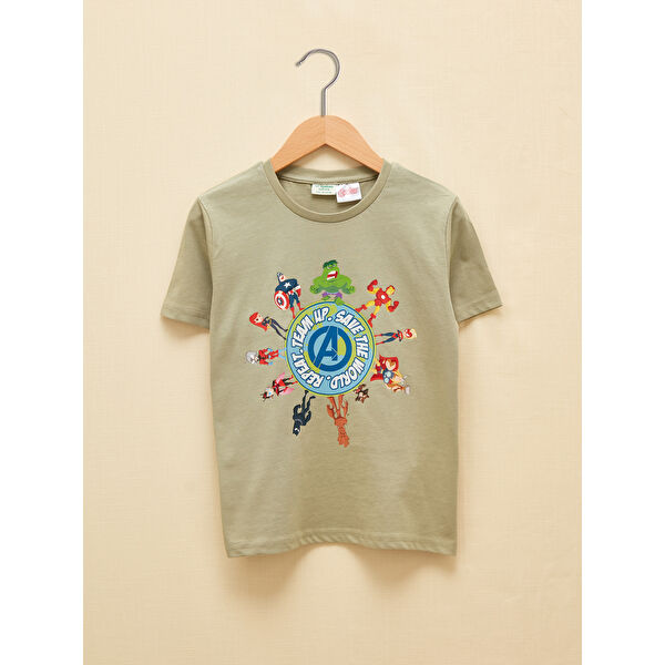 LCW GREEN Bisiklet Yaka Avengers Baskılı Kısa Kollu Organik Pamuklu Erkek Çocuk Tişört LCW GREEN Bisiklet Yaka Avengers Baskılı Kısa Kollu Organik Pamuklu Erkek Çocuk Tişört