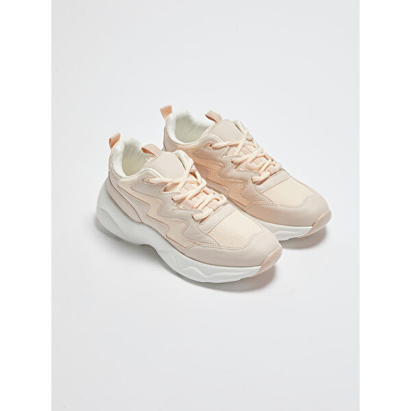 Bağcıklı Kalın Taban Kadın Spor Ayakkabı