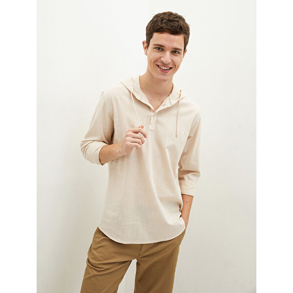 LCW CASUAL Regular Fit Kapüşonlu Uzun Kollu Poplin Erkek Gömlek LCW CASUAL Regular Fit Kapüşonlu Uzun Kollu Poplin Erkek Gömlek