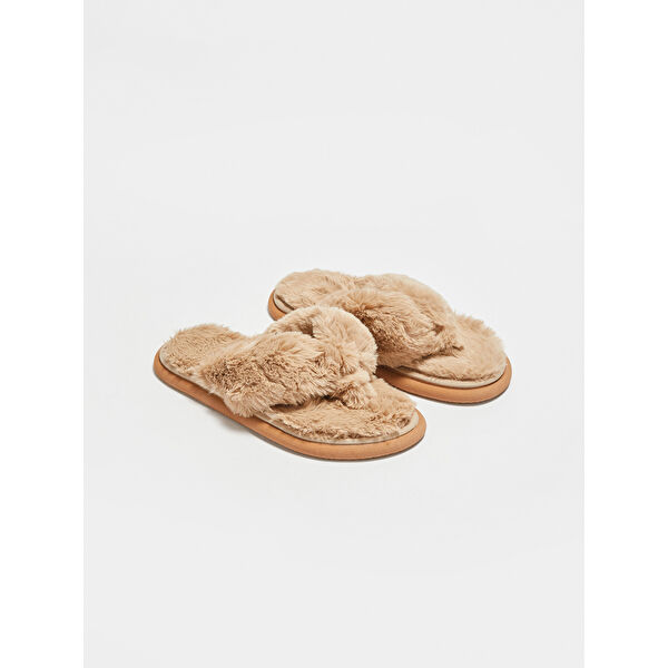 Pelüş Parmak Arası Kadın Ev Terliği