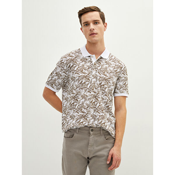 LCW CLASSIC Polo Yaka Kısa Kollu Desenli Erkek Tişört