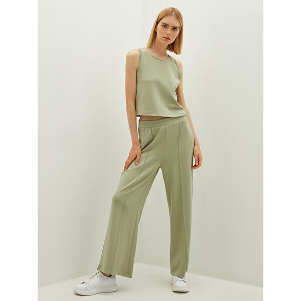 LCW VISION Beli Lastikli Düz Geniş Paça Kadın Eşofman Altı