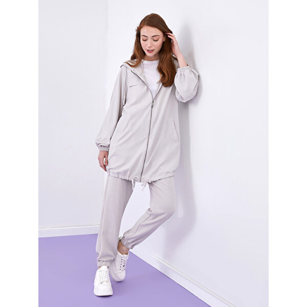 LCW CLASSIC Kapüşon Yaka Düz Uzun Kollu Krep Kumaş Kadın Tunik LCW CLASSIC Kapüşon Yaka Düz Uzun Kollu Krep Kumaş Kadın Tunik