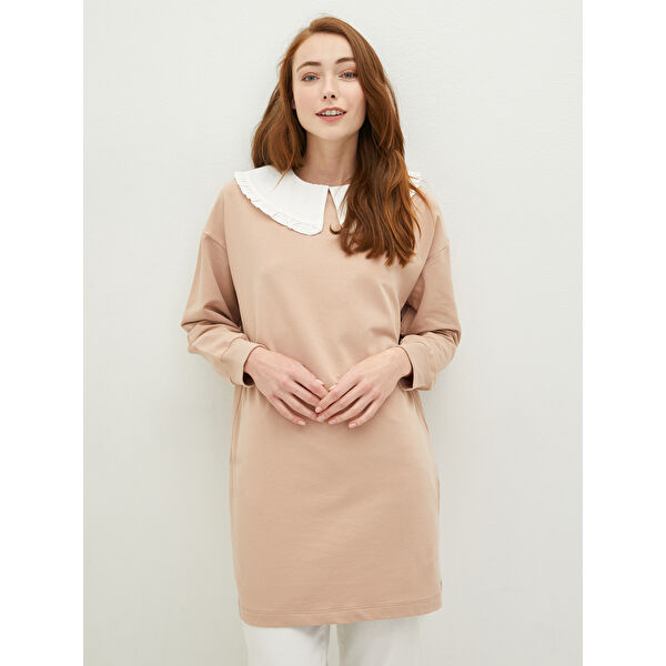 MODEST Bebe Yaka Düz Uzun Kollu Kadın Tunik MODEST Bebe Yaka Düz Uzun Kollu Kadın Tunik