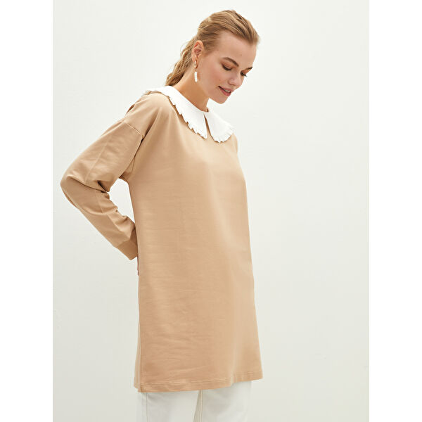 MODEST Bebe Yaka Düz Uzun Kollu Kadın Tunik MODEST Bebe Yaka Düz Uzun Kollu Kadın Tunik