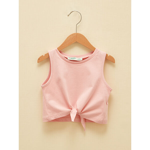 Bisiklet Yaka Basic Organik Pamuklu Kız Çocuk Atlet