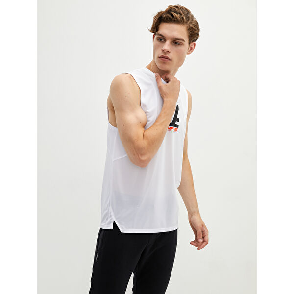 LCW SPORTS Bisiklet Yaka Baskılı Spor Erkek Atlet