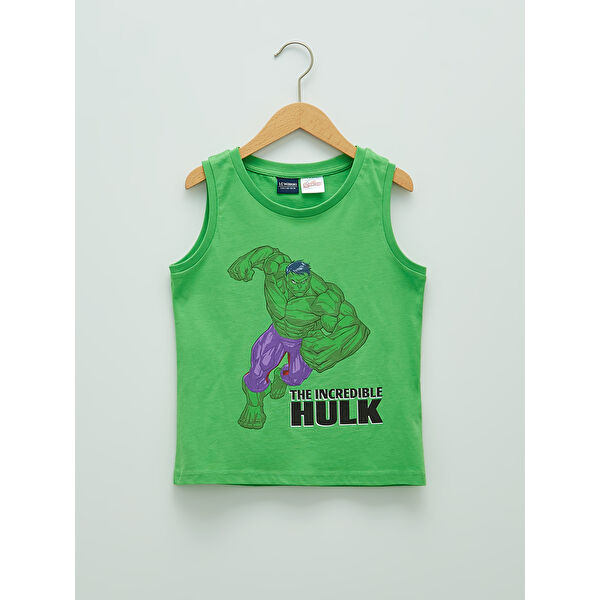 Bisiklet Yaka Hulk Baskılı Erkek Çocuk Atlet Bisiklet Yaka Hulk Baskılı Erkek Çocuk Atlet