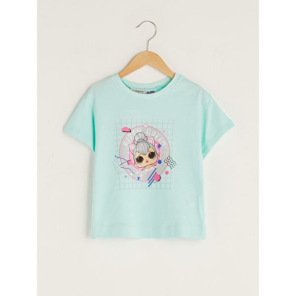 Bisiklet Yaka LOL Surprise OMG Lisanslı Kısa Kollu Kız Çocuk Tişört