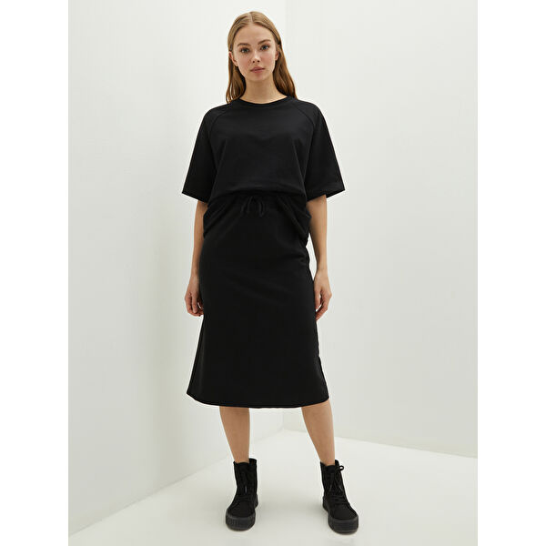 LCW CASUAL Beli Lastikli Slim Fit Kadın Kalem Etek