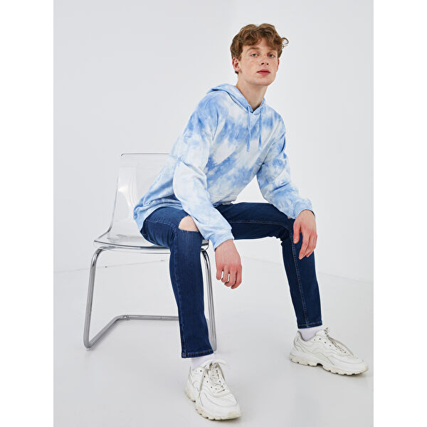 XSIDE Oversize Kapüşonlu Uzun Kollu Batik Desenli Erkek Sweatshirt XSIDE Oversize Kapüşonlu Uzun Kollu Batik Desenli Erkek Sweatshirt
