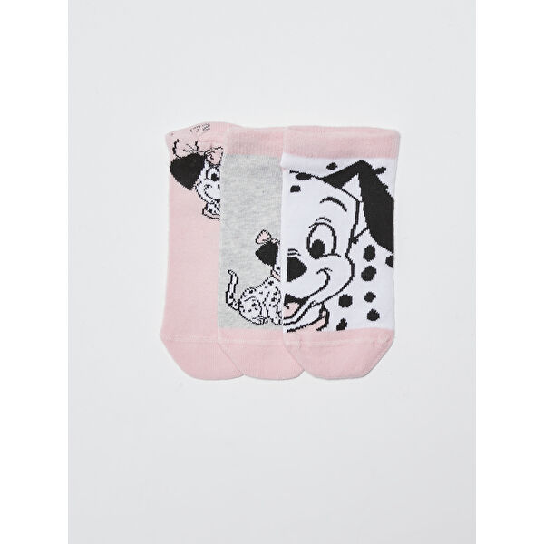 101 Dalmaçyalı Kız Çocuk Patik Çorap 3'lü