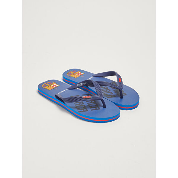 Baskılı Parmak Arası Erkek Plaj Terliği