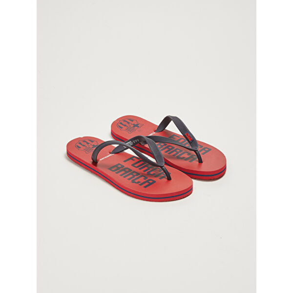 FC Barcelona Lisanslı Parmak Arası Erkek Plaj Terliği