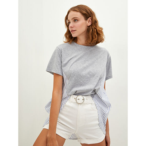 Beli Kemerli Mom Fit Cep Detaylı Kadın Rodeo Jean Şort