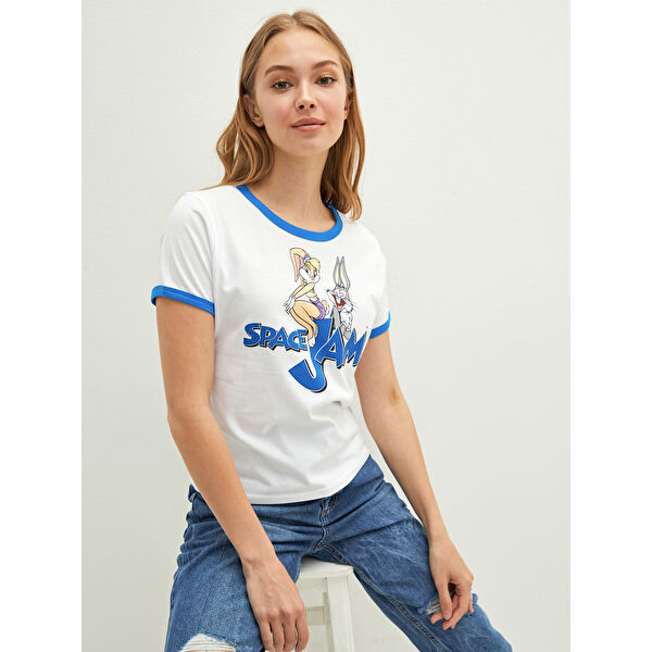 LCW CASUAL Bisiklet Yaka Space Jam Baskılı Kısa Kollu Kadın Tişört LCW CASUAL Bisiklet Yaka Space Jam Baskılı Kısa Kollu Kadın Tişört