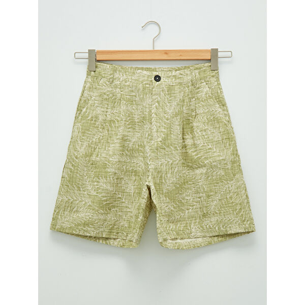 LCW CASUAL Normal Bel Desenli Cep Detaylı Kadın Bermuda Şort LCW CASUAL Normal Bel Desenli Cep Detaylı Kadın Bermuda Şort