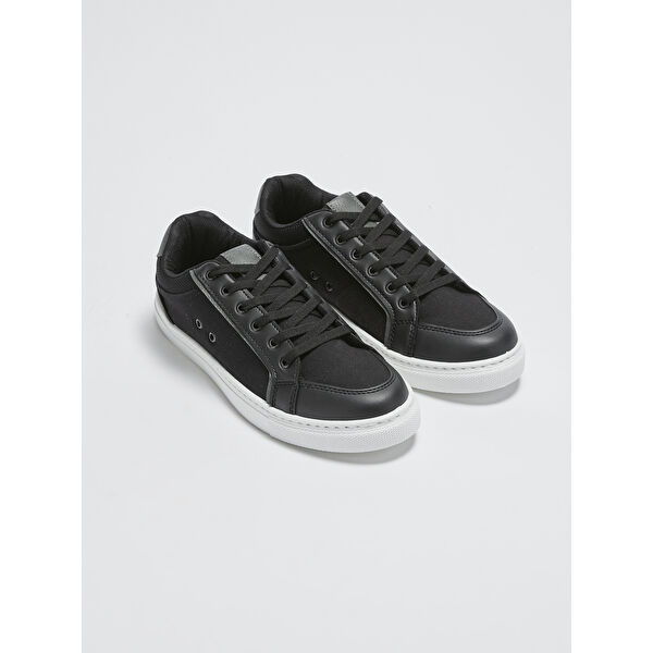 File Detaylı Bağcıklı Erkek Spor Ayakkabı