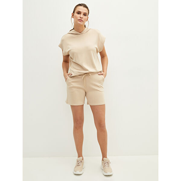 LCW CLASSIC Beli Lastikli Düz Cep Detaylı Kadın Şort