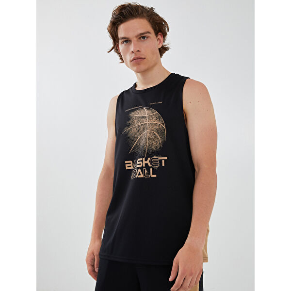 LCW SPORTS Bisiklet Yaka Baskılı Aktif Spor Erkek Atlet