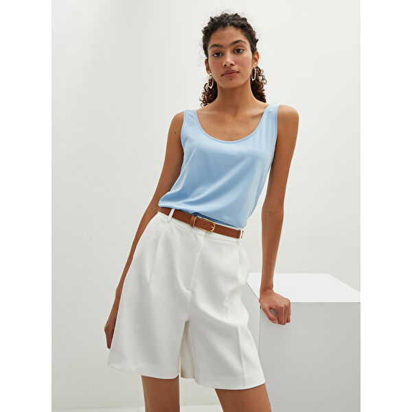 LCW VISION Beli Kemerli Cep Detaylı Bol Fit Kadın Şort