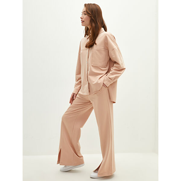 MODEST Beli Lastikli Cep Detaylı Geniş Paça Kadın Eşofman Altı