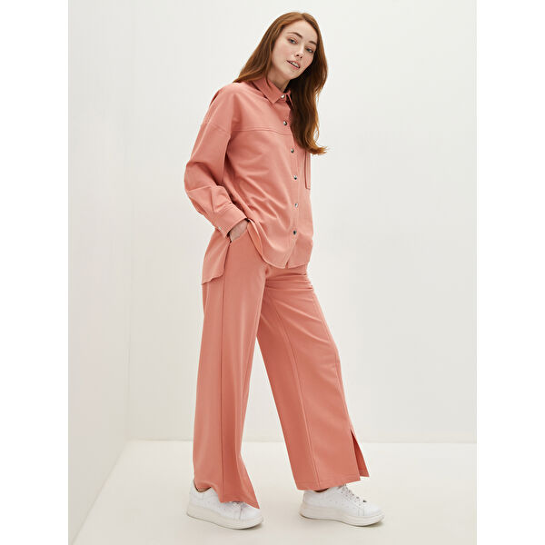 MODEST Beli Lastikli Cep Detaylı Geniş Paça Kadın Eşofman Altı