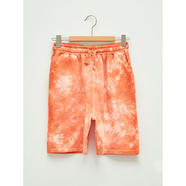 Beli Lastikli Batik Desenli Erkek Çocuk Bermuda Şort