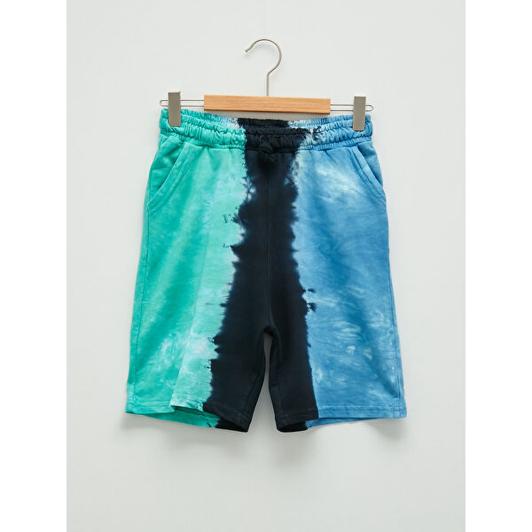 Beli Lastikli Batik Desenli Erkek Çocuk Bermuda Şort