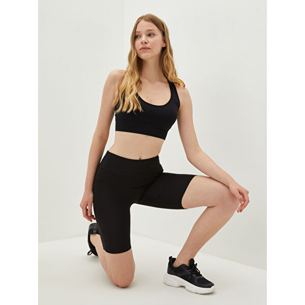 LCW ACTIVE Beli Lastikli Düz Cep Detaylı Kadın Spor Biker Tayt LCW ACTIVE Beli Lastikli Düz Cep Detaylı Kadın Spor Biker Tayt