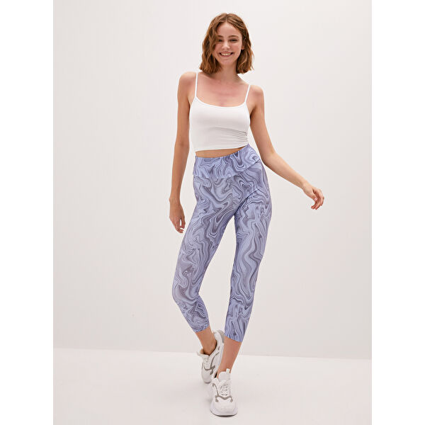 LCW ACTIVE Beli Lastikli Desenli Kadın Spor Tayt LCW ACTIVE Beli Lastikli Desenli Kadın Spor Tayt