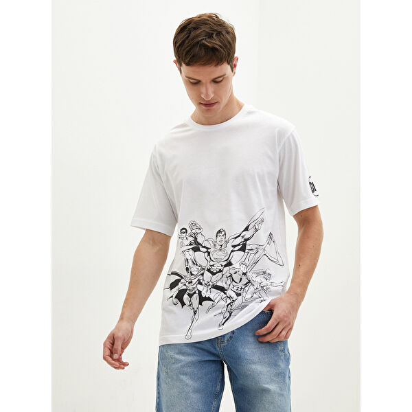 LCW CASUAL Bisiklet Yaka Kısa Kollu Justice League Baskılı Penye Erkek Tişört LCW CASUAL Bisiklet Yaka Kısa Kollu Justice League Baskılı Penye Erkek Tişört