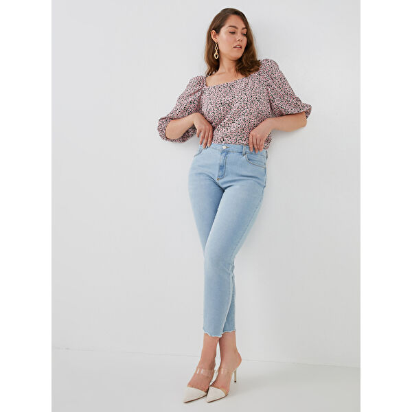 LCW BASIC Yüksek Bel Skinny Fit Cep Detaylı Kadın Jean Pantolon