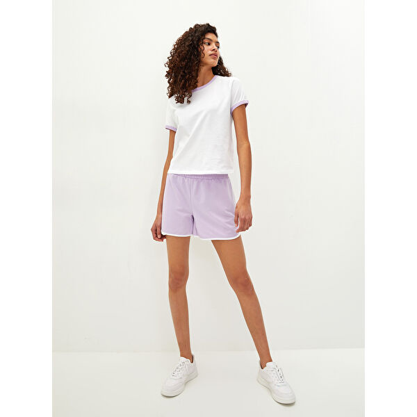 LCW CASUAL Beli Lastikli Düz Kadın Bermuda Şort