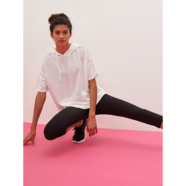 LCW ACTIVE Beli Lastikli Düz Kadın Spor Tayt