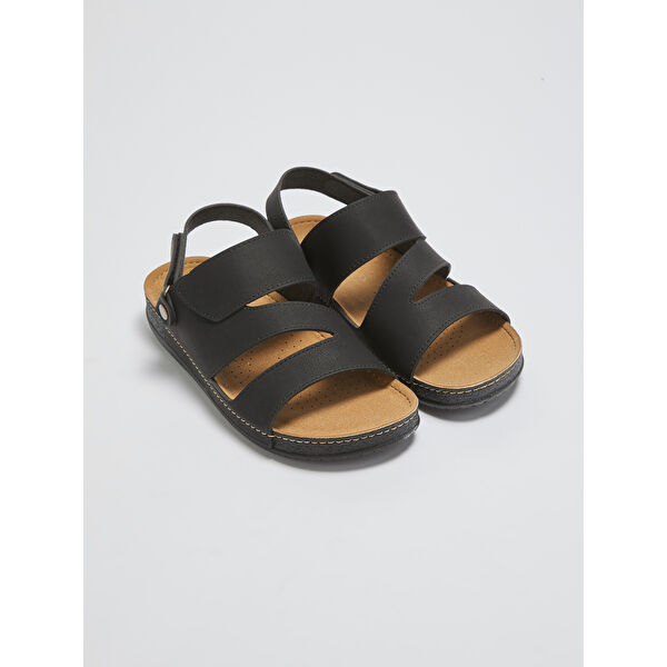 Erkek Çift Bantlı Cırt Cırtlı Sandalet