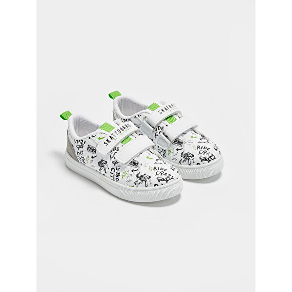 Baskılı Cırt Cırtlı Erkek Çocuk Spor Ayakkabı