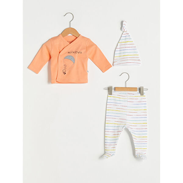 Biorganic V Yaka Uzun Kollu Baskılı Organik Pamuklu Erkek Bebek 3'lü Takım Biorganic V Yaka Uzun Kollu Baskılı Organik Pamuklu Erkek Bebek 3'lü Takım