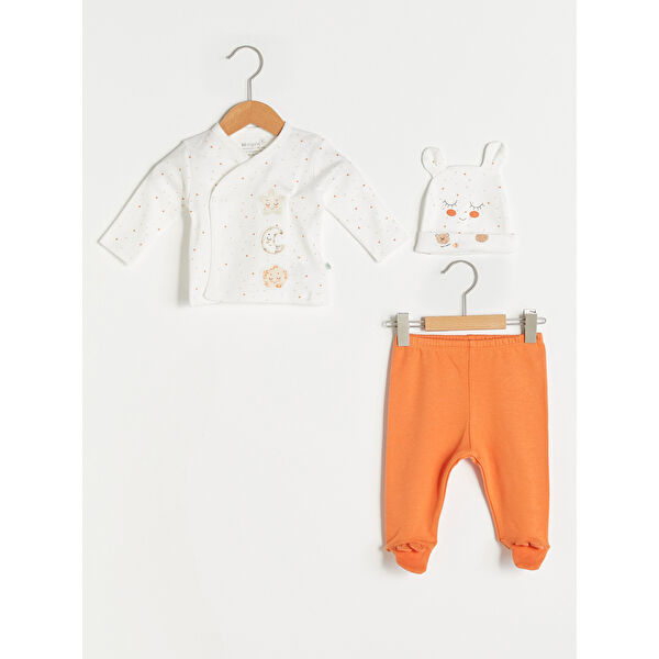 Biorganic V Yaka Uzun Kollu Baskılı Organik Pamuklu Erkek Bebek 3'lü Takım Biorganic V Yaka Uzun Kollu Baskılı Organik Pamuklu Erkek Bebek 3'lü Takım