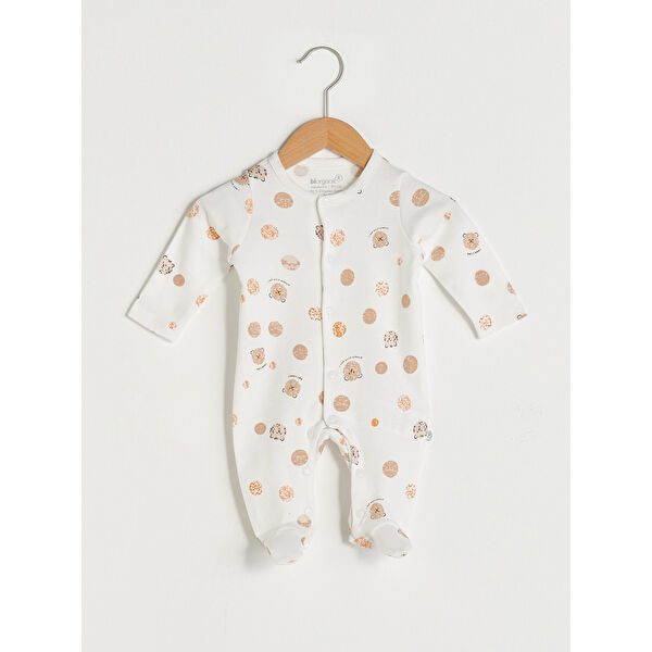 Biorganic Bisiklet Yaka Uzun Kollu Baskılı Organik Pamuklu Erkek Bebek Tulum Biorganic Bisiklet Yaka Uzun Kollu Baskılı Organik Pamuklu Erkek Bebek Tulum