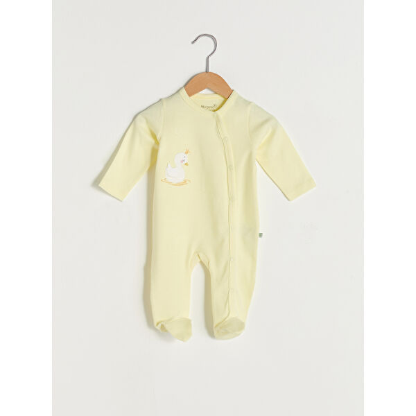 Bıorganic Bisiklet Yaka Uzun Kollu Baskılı Organik Pamuklu Kız Bebek Tulum Bıorganic Bisiklet Yaka Uzun Kollu Baskılı Organik Pamuklu Kız Bebek Tulum