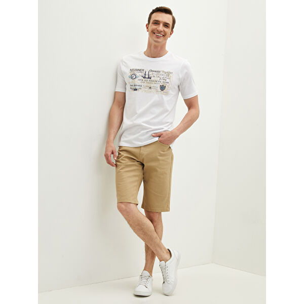 LCW BASIC Slim Fit Gabardin Erkek Şort