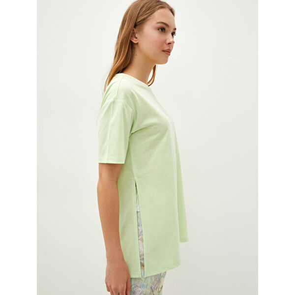 LCW ACTIVE Bisiklet Yaka Düz Kısa Kollu Kadın Spor Tunik LCW ACTIVE Bisiklet Yaka Düz Kısa Kollu Kadın Spor Tunik