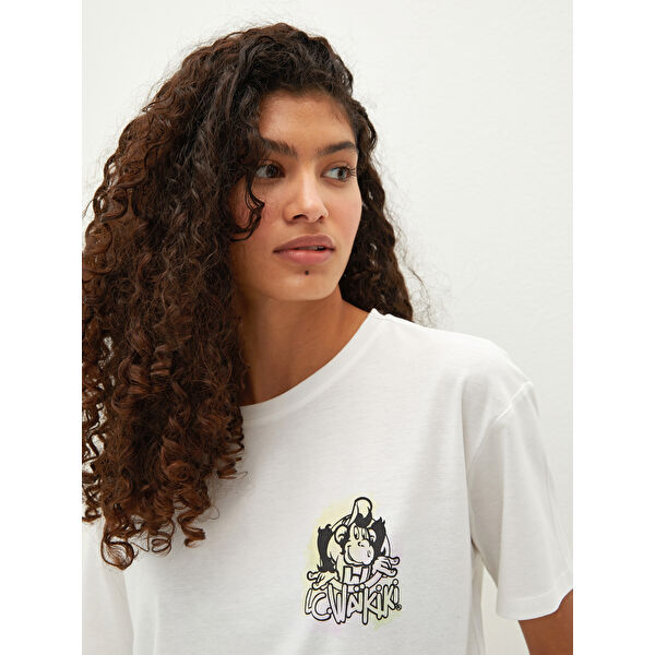 Bisiklet Yaka Baskılı Kısa Kollu Kadın Spor Tunik Bisiklet Yaka Baskılı Kısa Kollu Kadın Spor Tunik