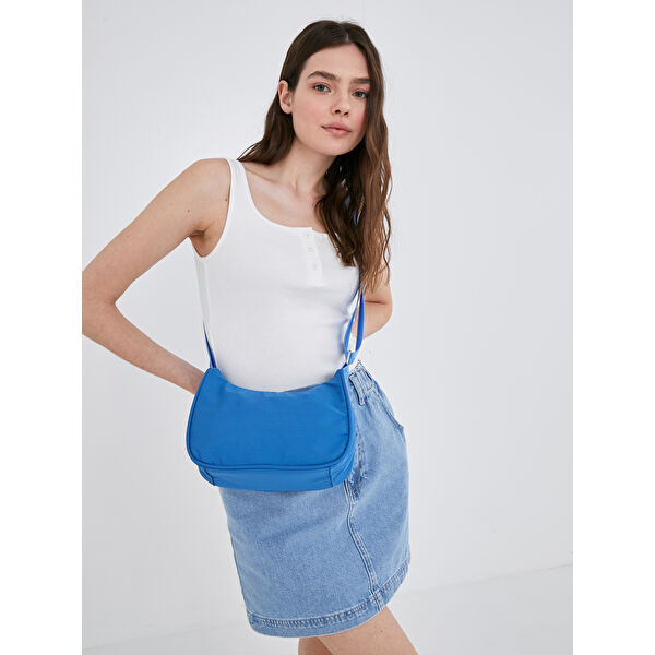 Deri Görünümlü Baget Kadın Kol Çantası